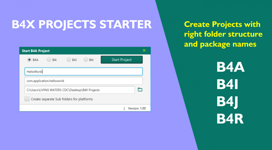 B4X Projects Launcher for starting all projects - Leafecodes